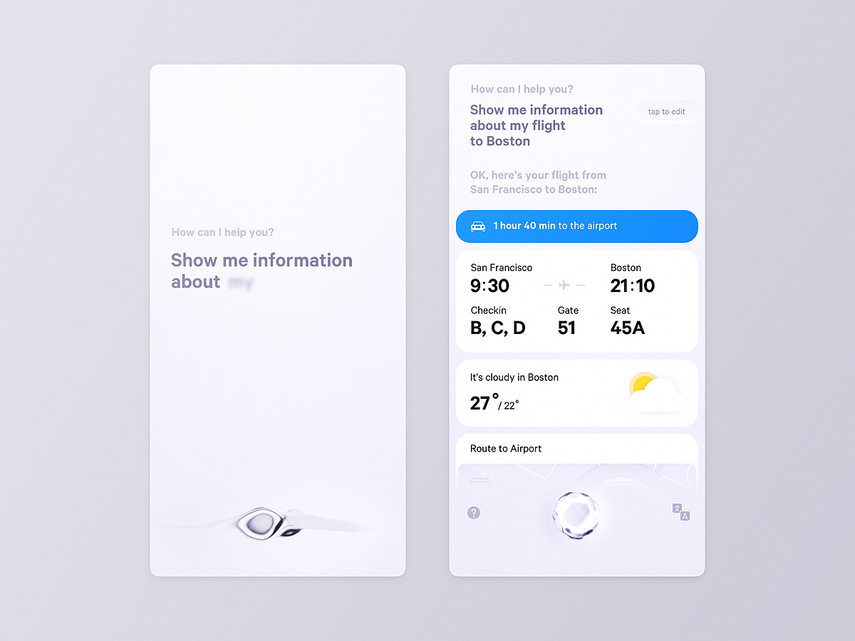 Mobile OS -- Interface for AI by Alex Sol on Dribbble