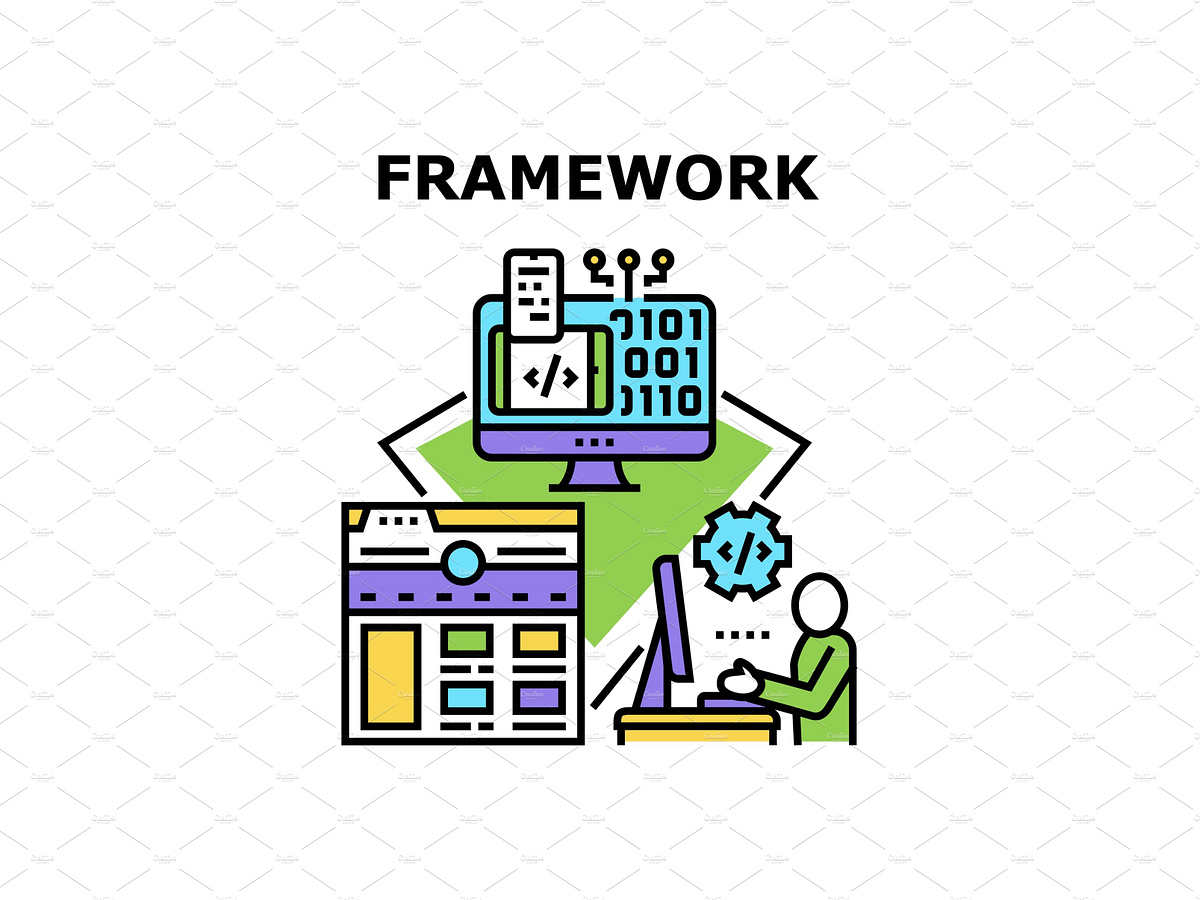 Framework Coding Vector Concept by Pikepicture on Dribbble