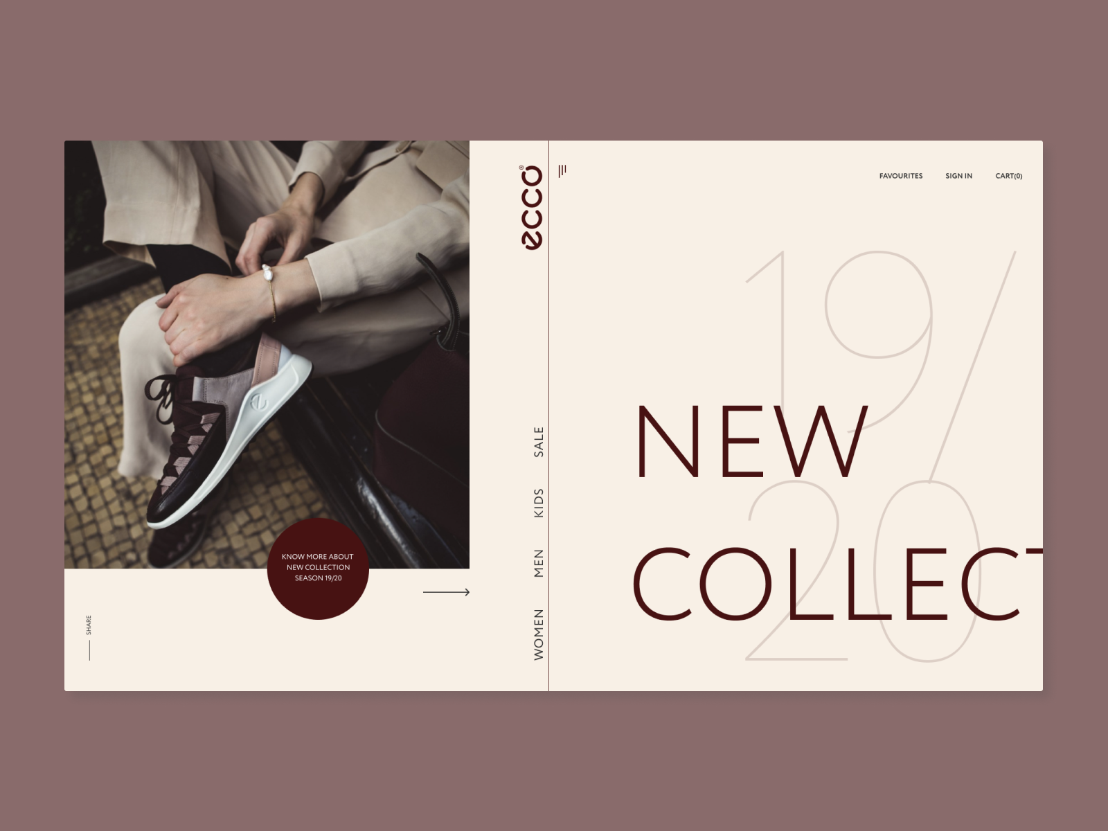 ECCO main page redesign concept by Daria on Dribbble