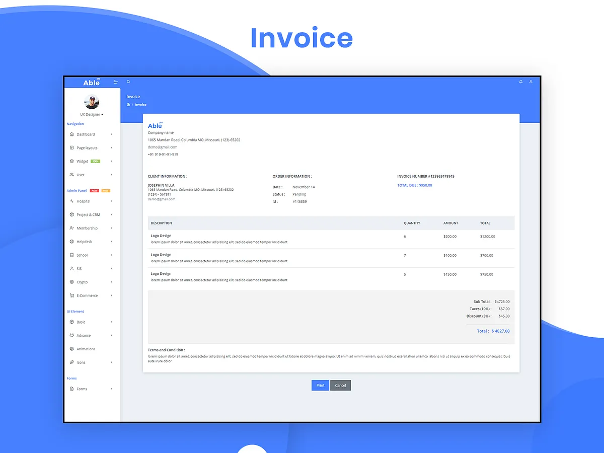 Invoice List designs, themes, templates and downloadable graphic ...