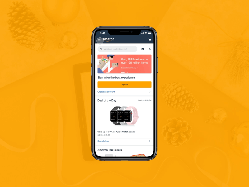 Amazon Home and Login Screens by Vicente Latag Jr on Dribbble
