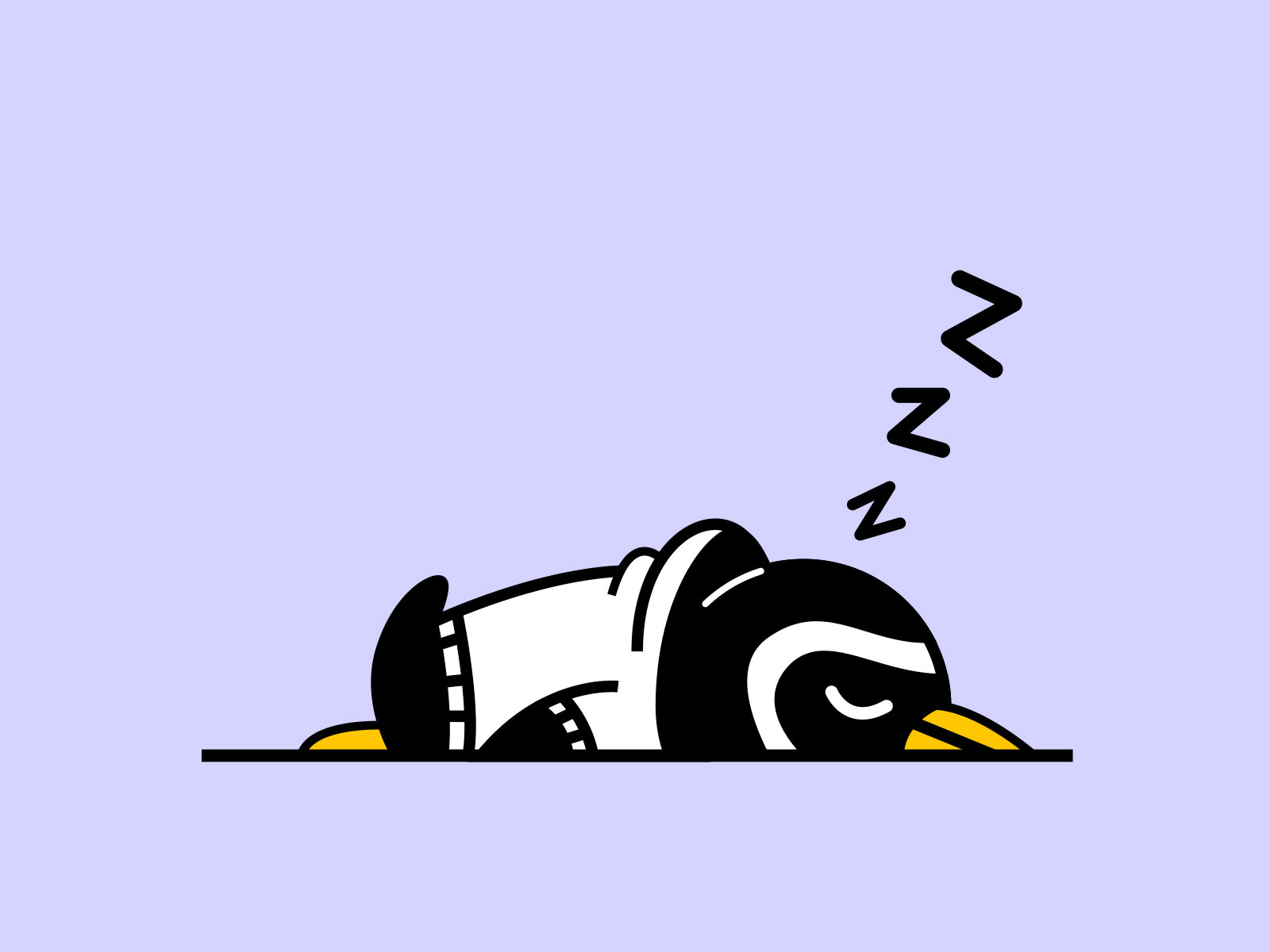 Penguin Nap by Dark Penguin on Dribbble