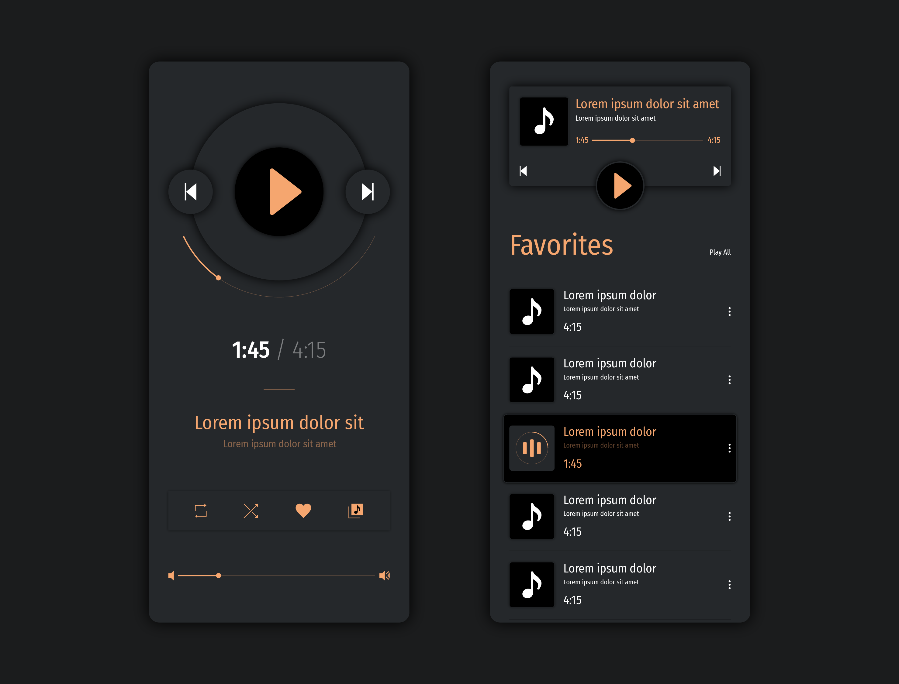 Simplistic Music Player by Shwetank Baliyan on Dribbble