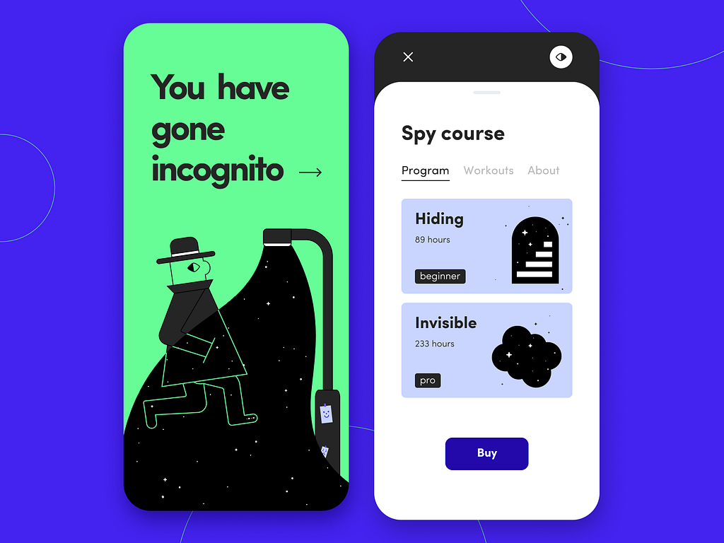 Spy Course - Mobile App Concept by Kateryna for Arounda on Dribbble
