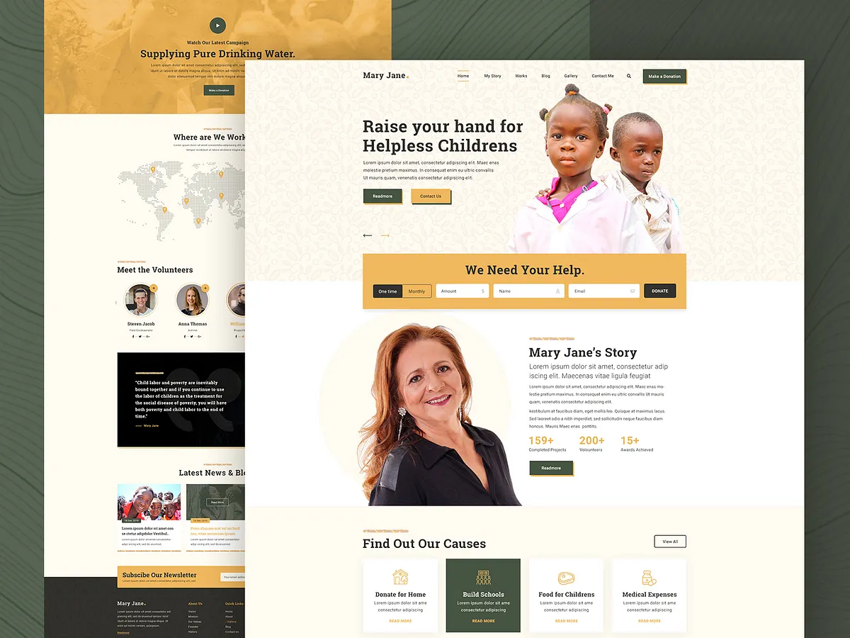 Charity UI Design designs, themes, templates and downloadable graphic ...