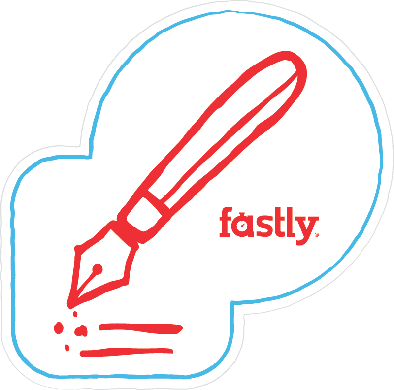 Documentation challenge sticker by Jennifer Fleming for Fastly on Dribbble