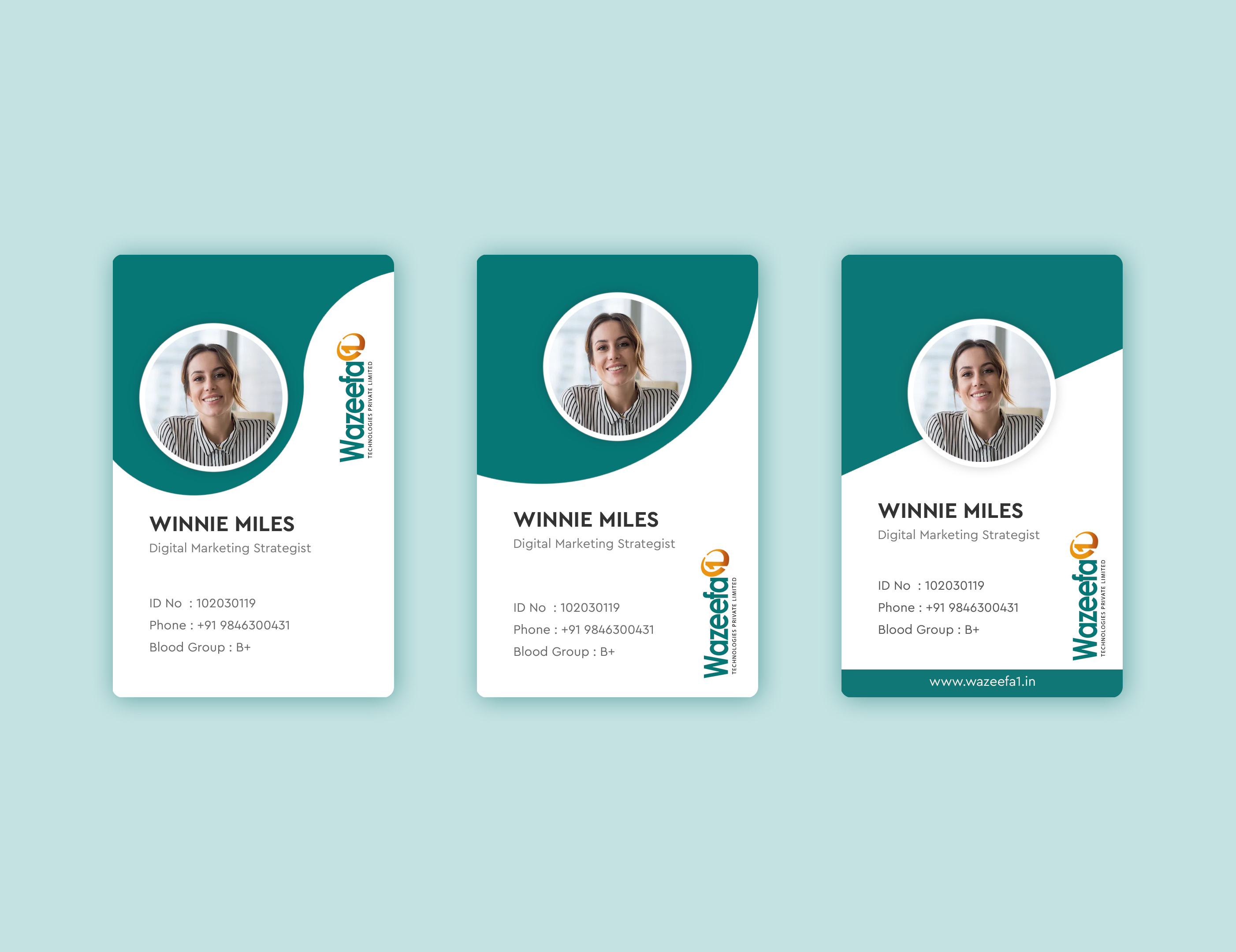 Employee ID card by Ashik K H on Dribbble