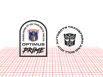 Optimus Prime Badges by Nathan Marshall on Dribbble