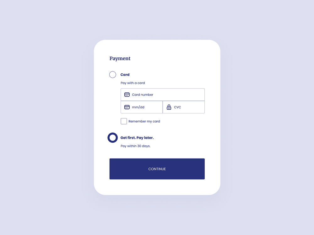 Payment Method UI Design by Ildiko Gaspar on Dribbble