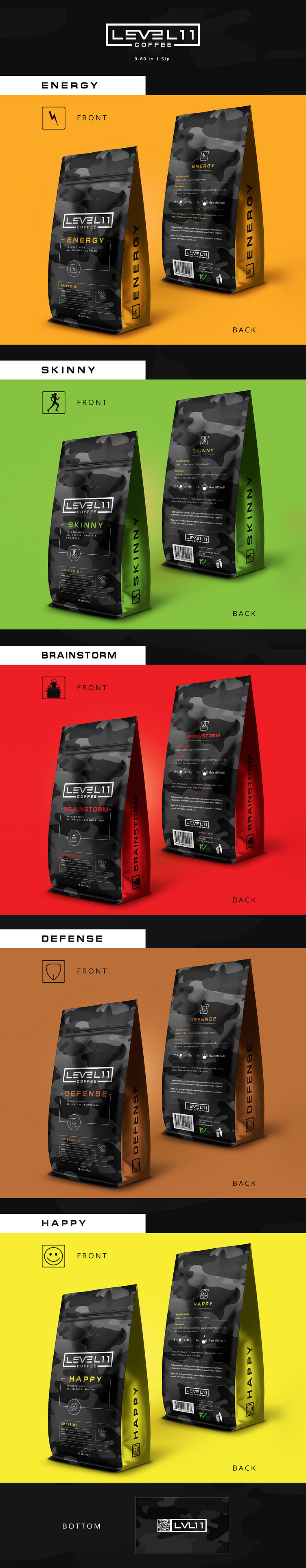 Level 11 coffee package design mockup by Miljan Jecmenica on Dribbble