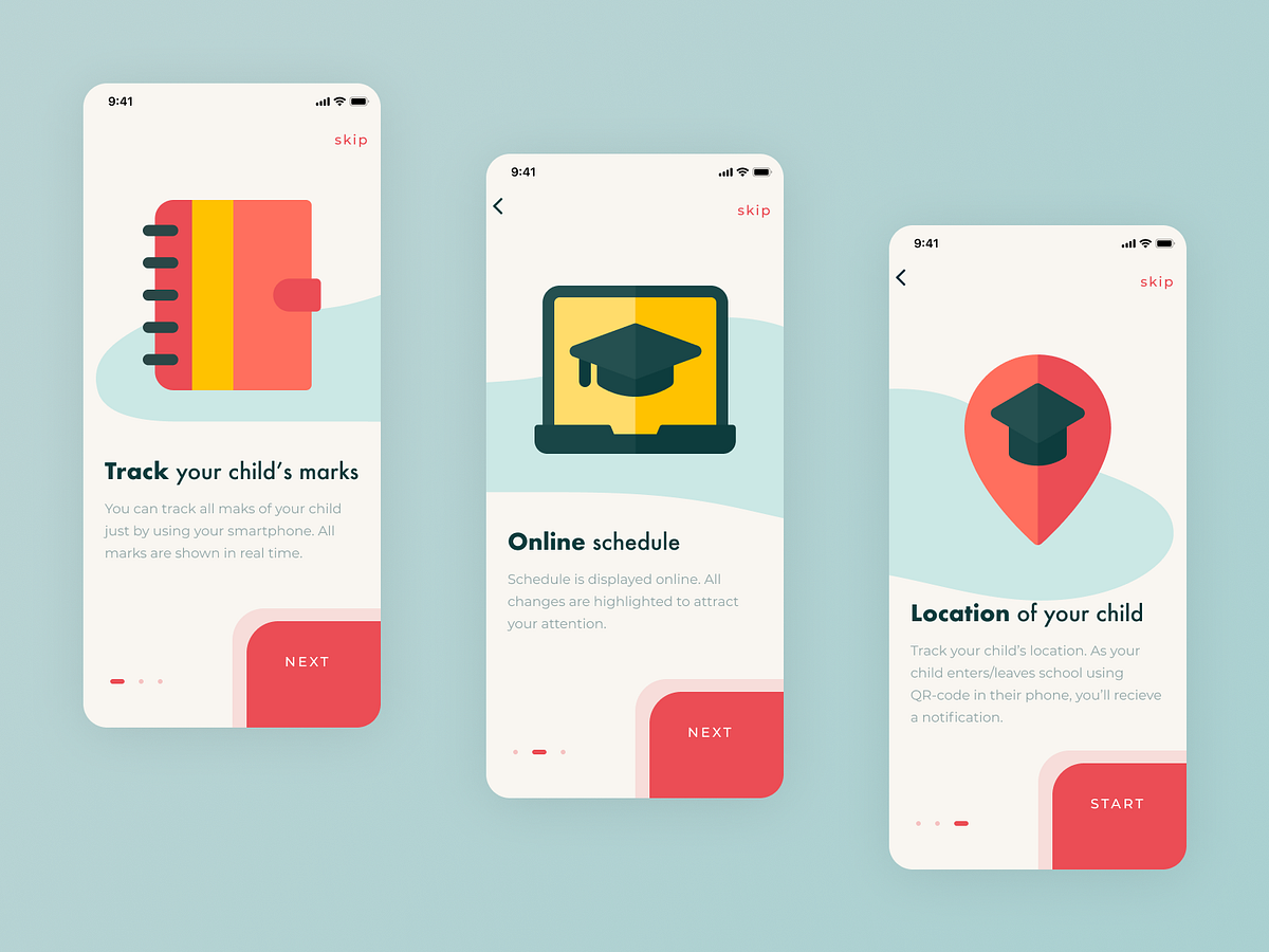 Onboarding Tutorial by Yanina Nikulina on Dribbble
