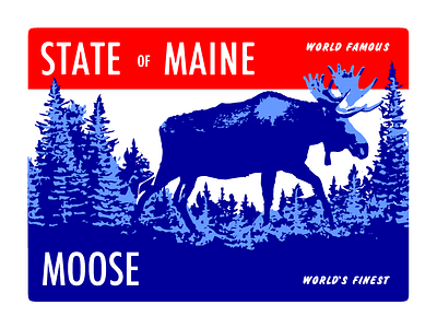 State of Maine | Moose by Ian Talmage on Dribbble