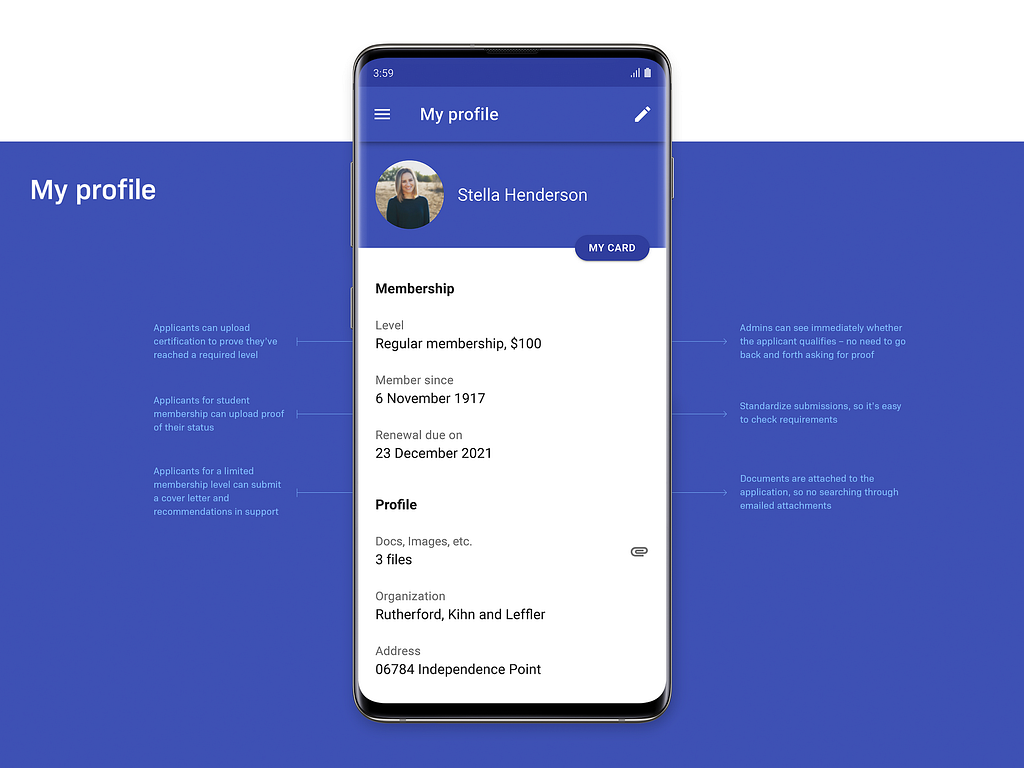 Wild Apricot app | Android | Attachments 4 by denfo on Dribbble