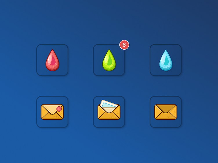 Game items - Drop and Message by Rengised on Dribbble