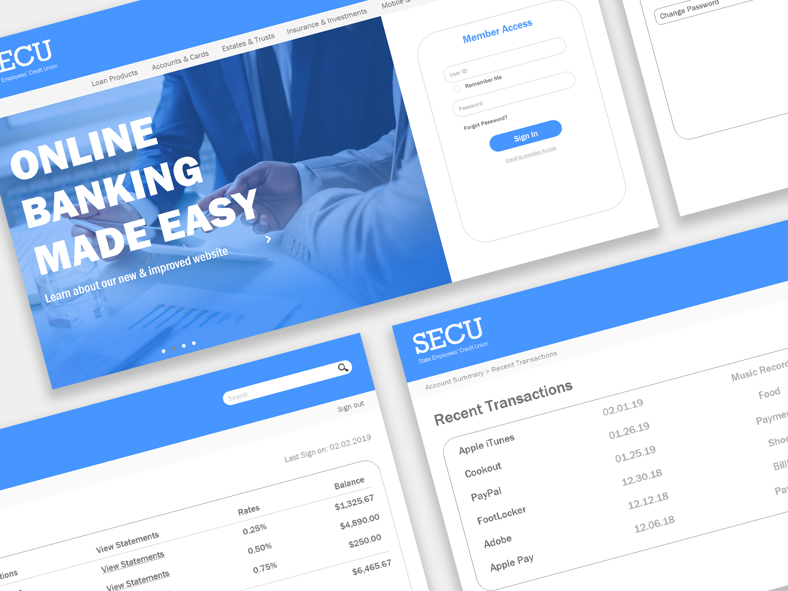 Website Banking Dashboard (SECU) by Will Breen on Dribbble