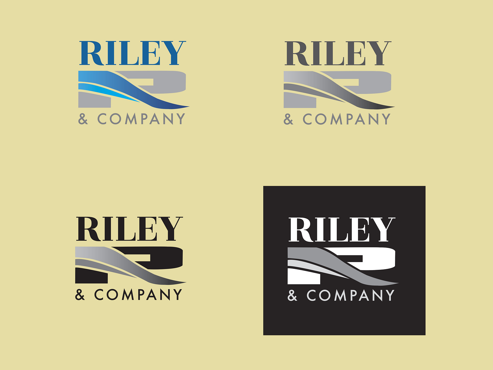 Riley & Company Final Logo (Color and B+W) by Geoffrey Maynard on Dribbble