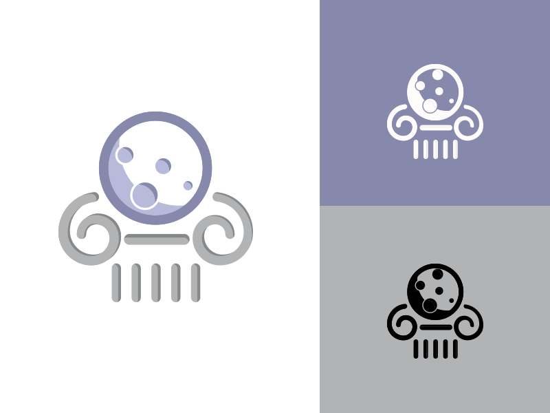 Hellenic Moon Logo by aramisdream on Dribbble