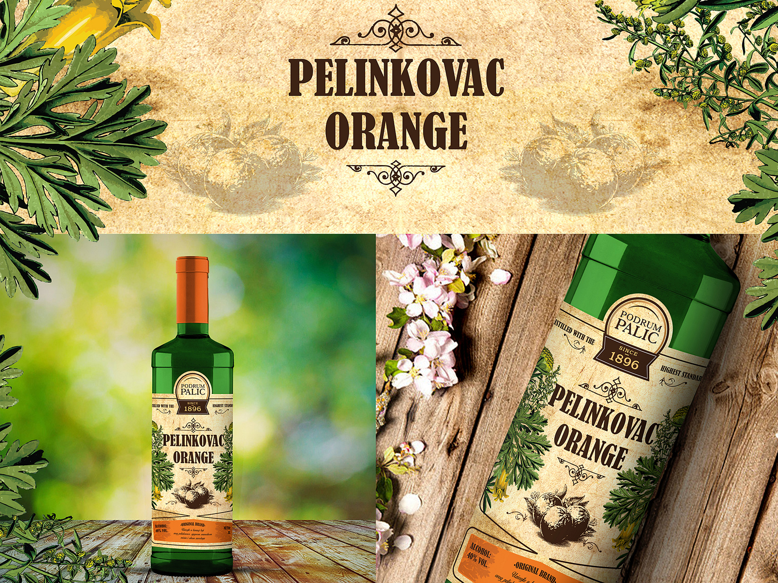 Bitter liqueur package design by Selena Mijatovic on Dribbble