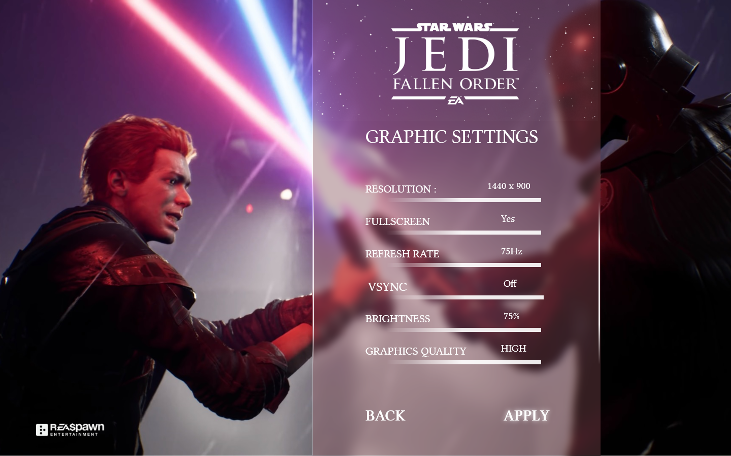 Star Wars - UI design for graphic settings by Wojciech Czarnocki on ...