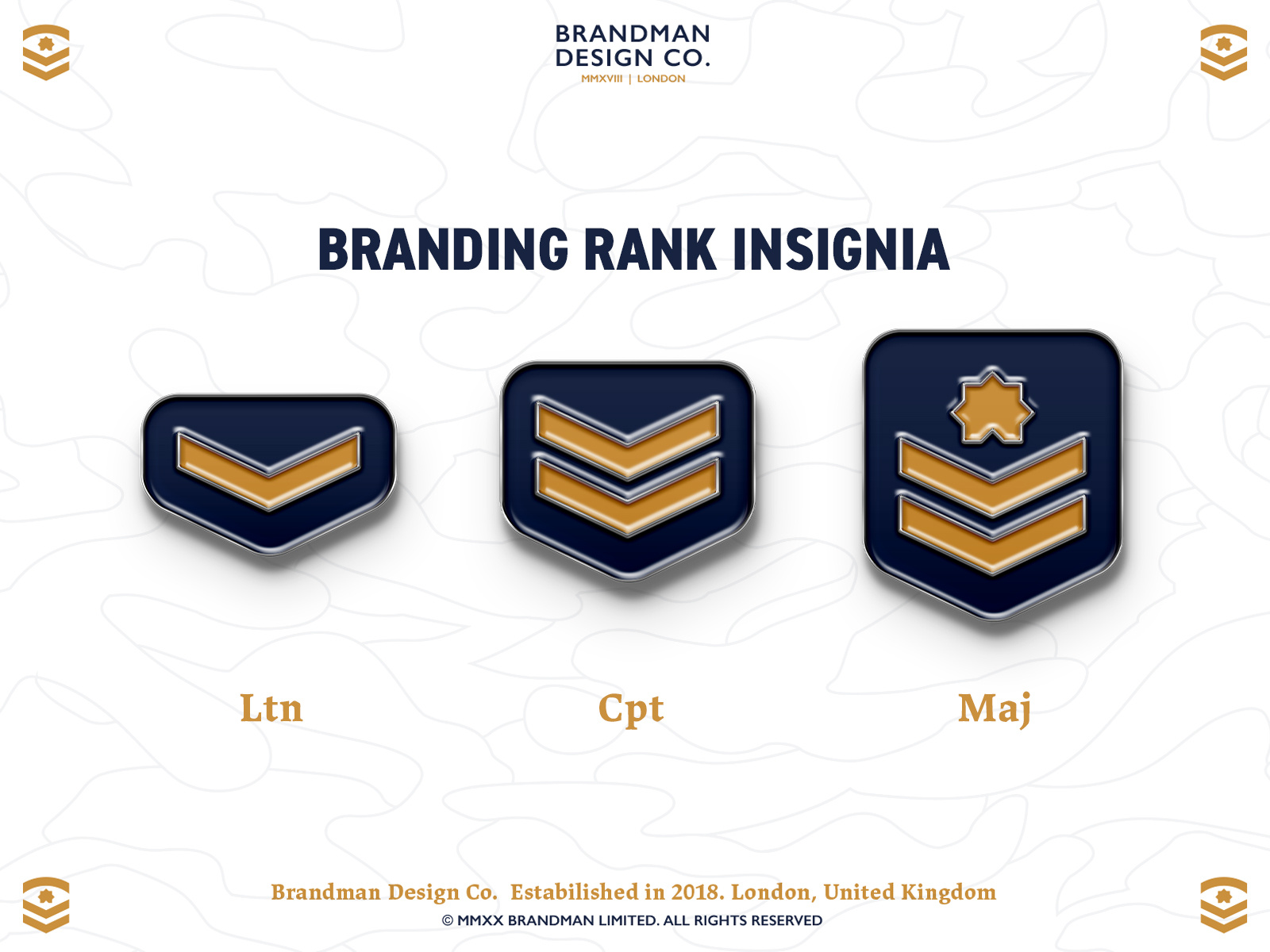 Branding rank insignia - Brandman Design Co. Enamel Pins by Marcin ...