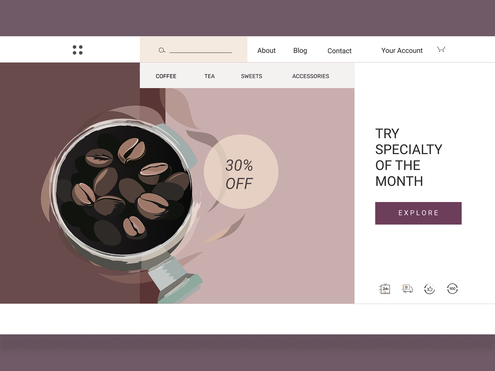 coffee shop - web design by Karolina Stepien on Dribbble