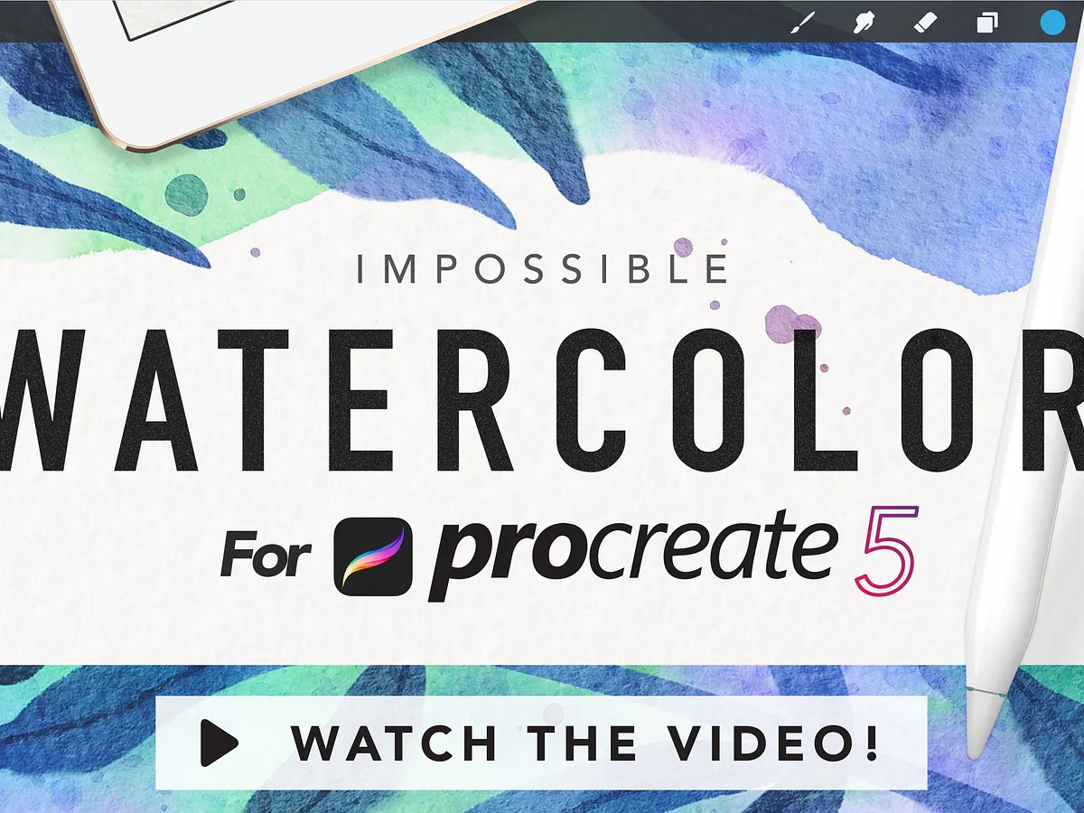 Procreate Watercolor designs, themes, templates and downloadable ...