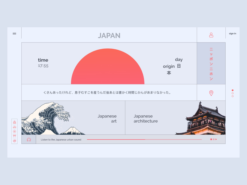 Japan UI by Salome Kachibaia on Dribbble