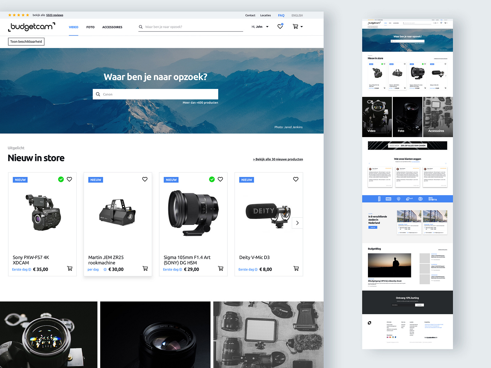 Camera rental store by Bram Goossens on Dribbble