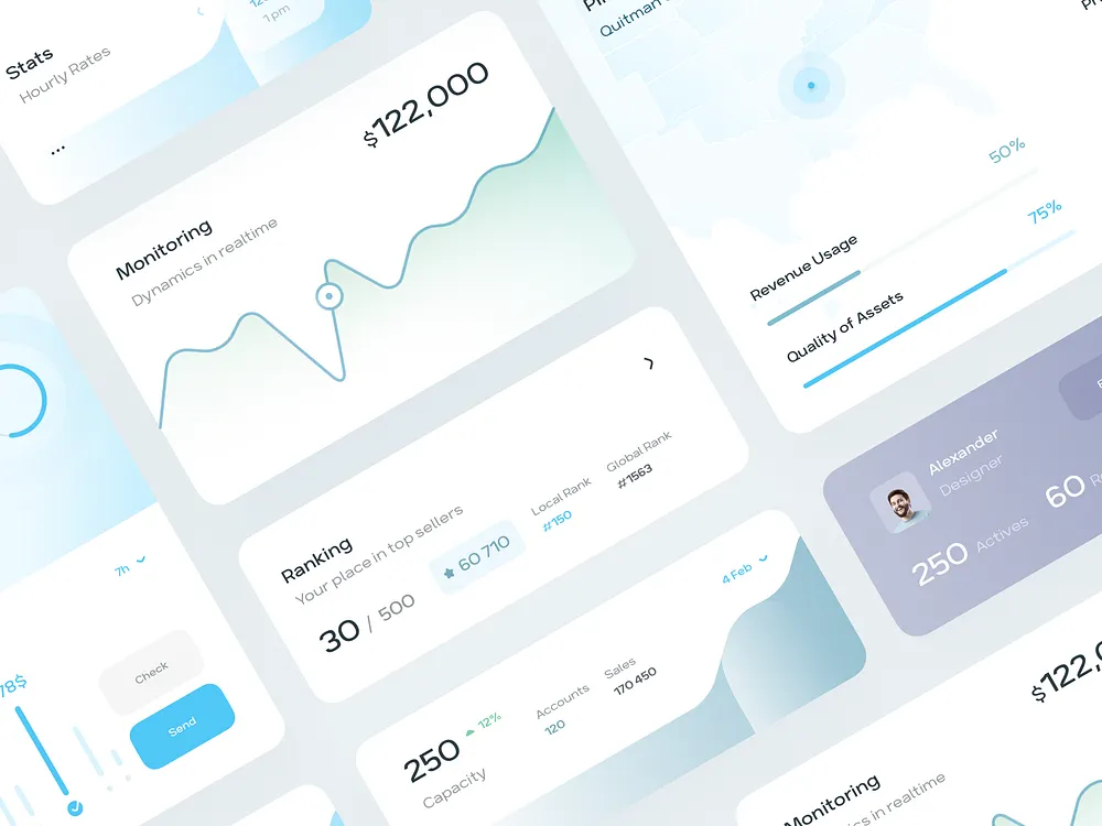 Blue Dashboard designs, themes, templates and downloadable graphic ...