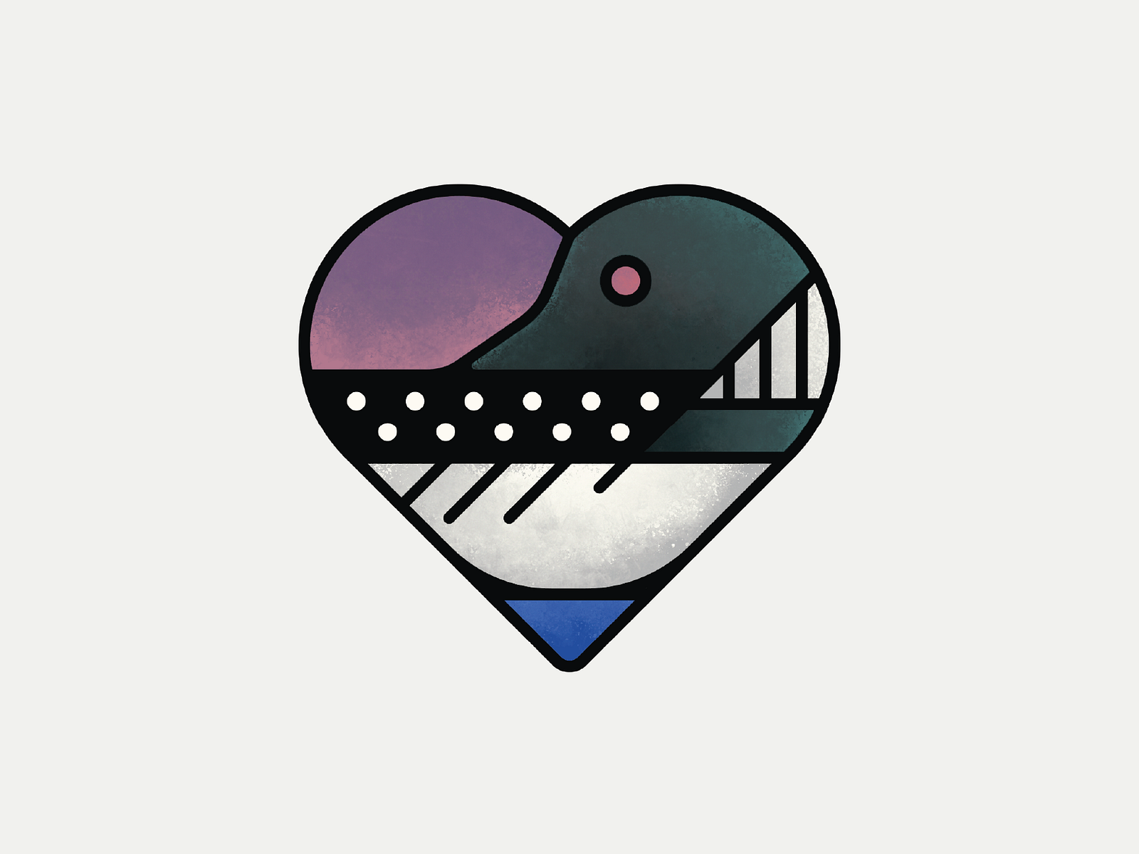 Textured loon by Jared Rauh on Dribbble