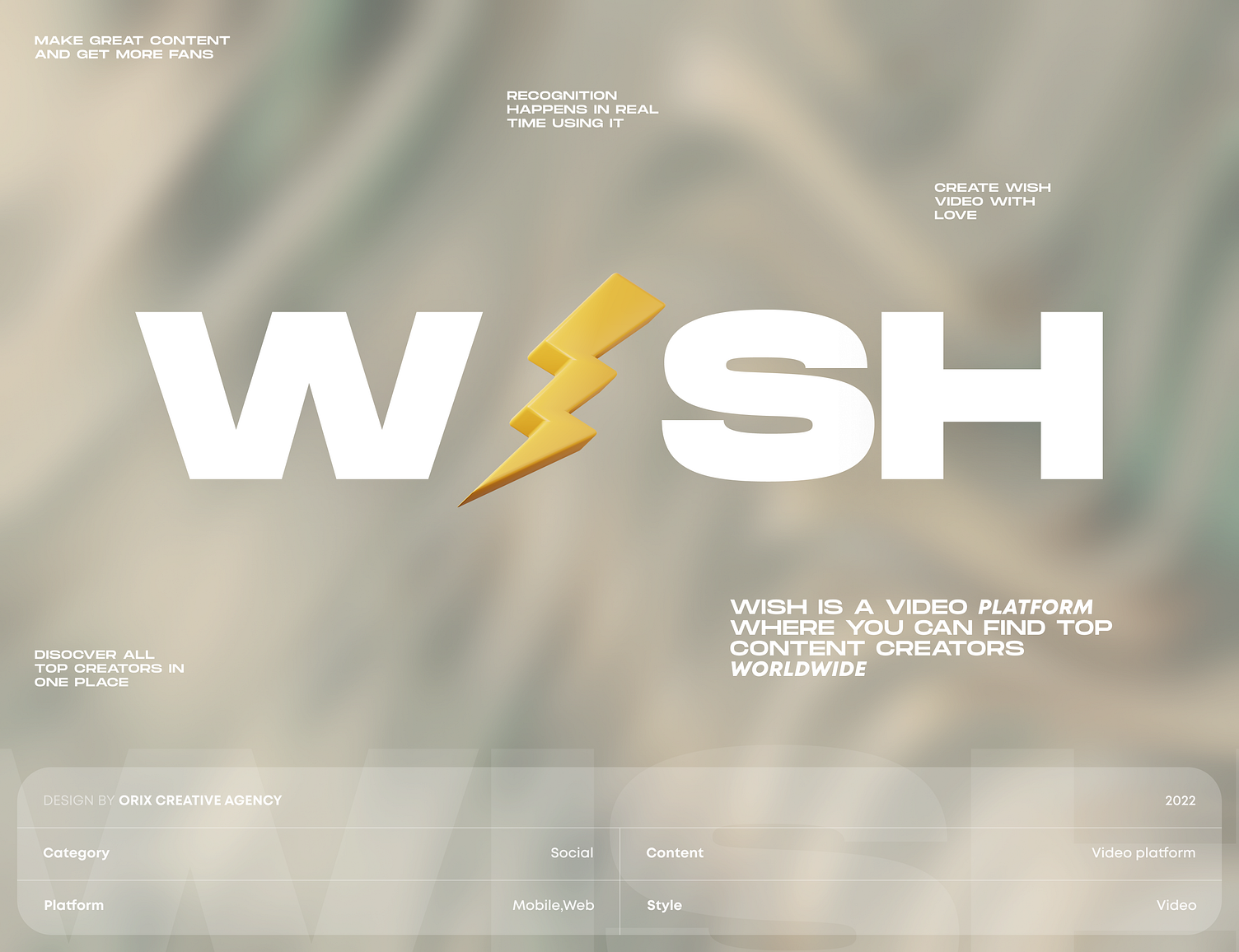Wish Video Platform by Sajon for Orix Creative on Dribbble