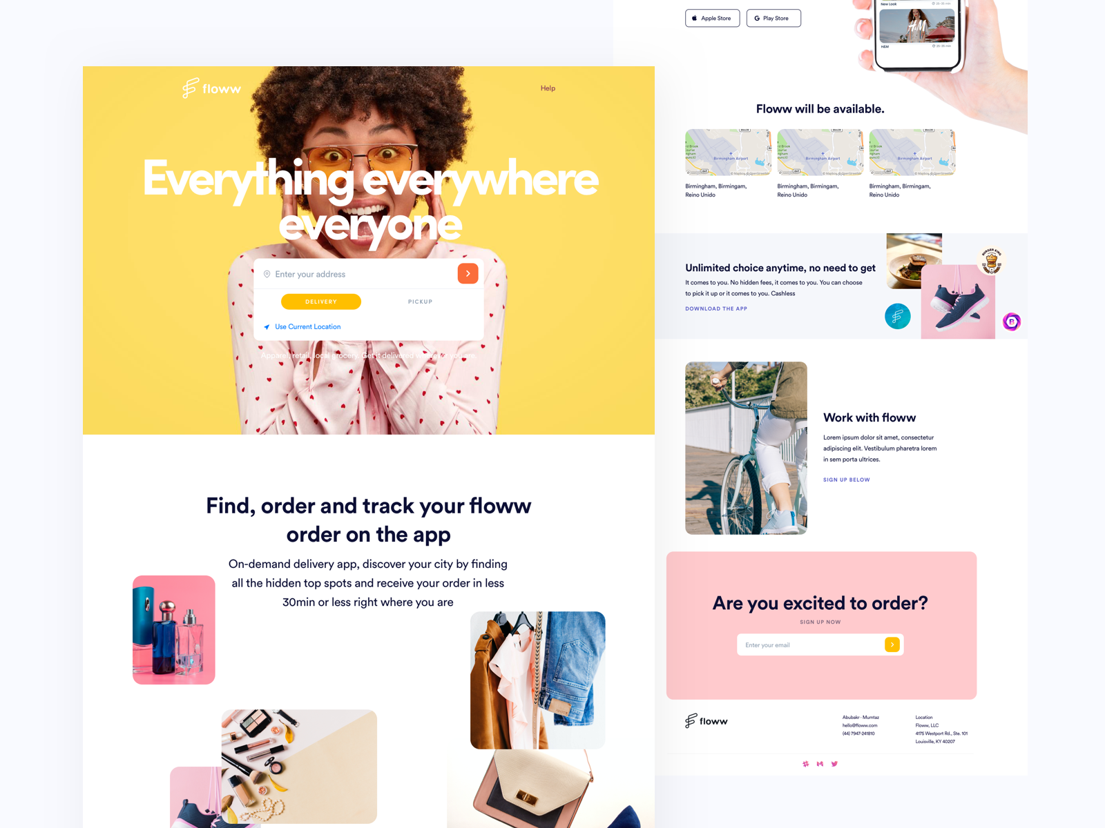 Landing UI by Hey James! on Dribbble