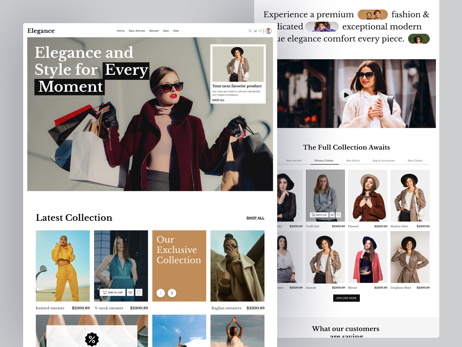 Elegance eCommerce Website Design by Rupak Chakraborty on Dribbble