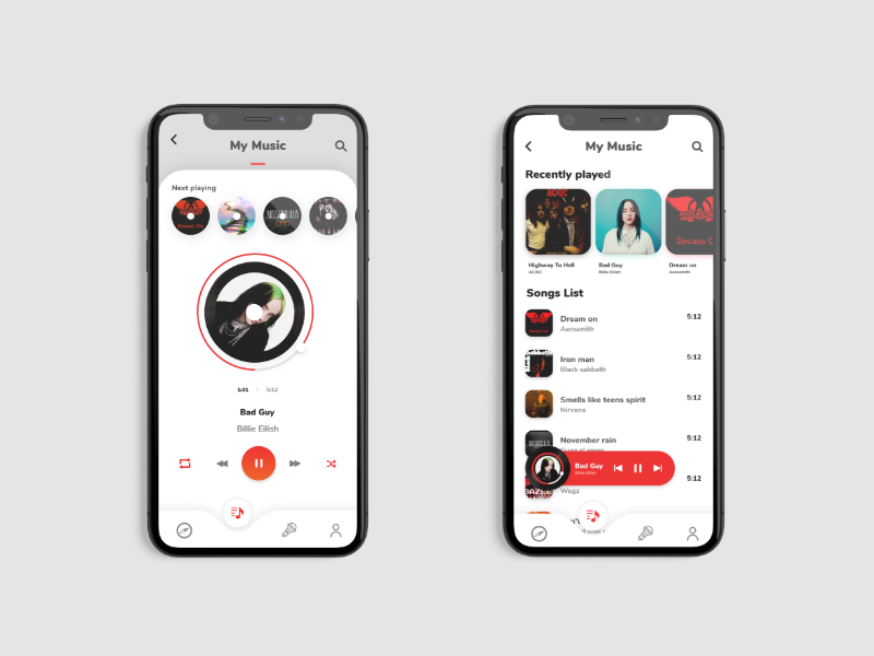 IOS Music player concept by Mohamed Ghitany on Dribbble
