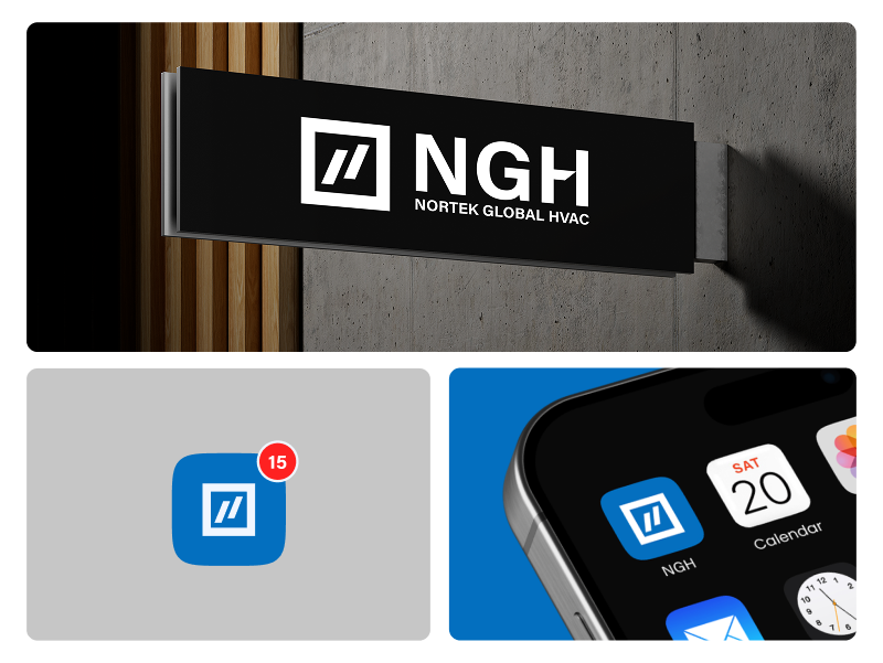 NGH logo design Brand Identity by Afzal Hossain I Logo Designer on Dribbble