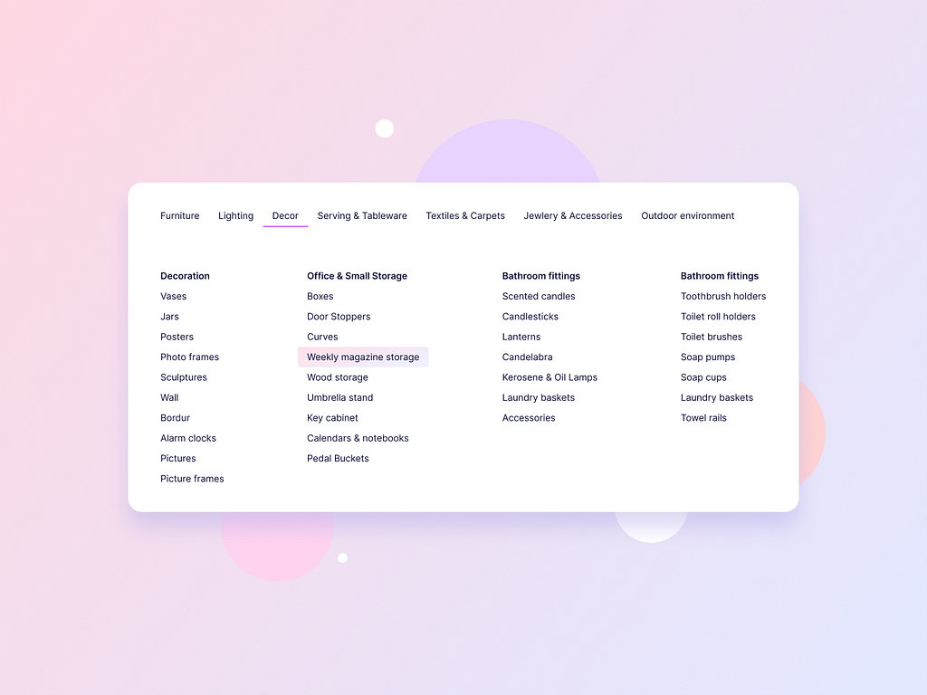 Menu UI Design by Ildiko Gaspar on Dribbble