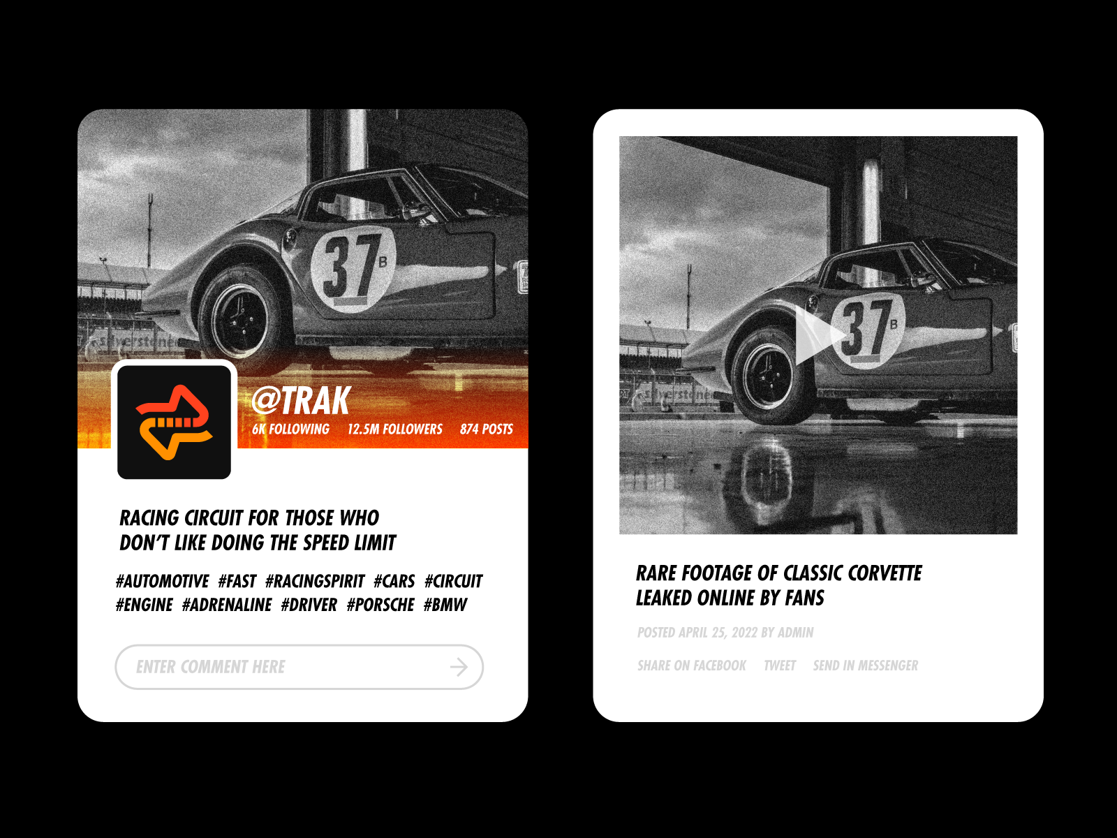 TRAK Brand Identity for Racing Circuit by Mihai Dolganiuc on Dribbble