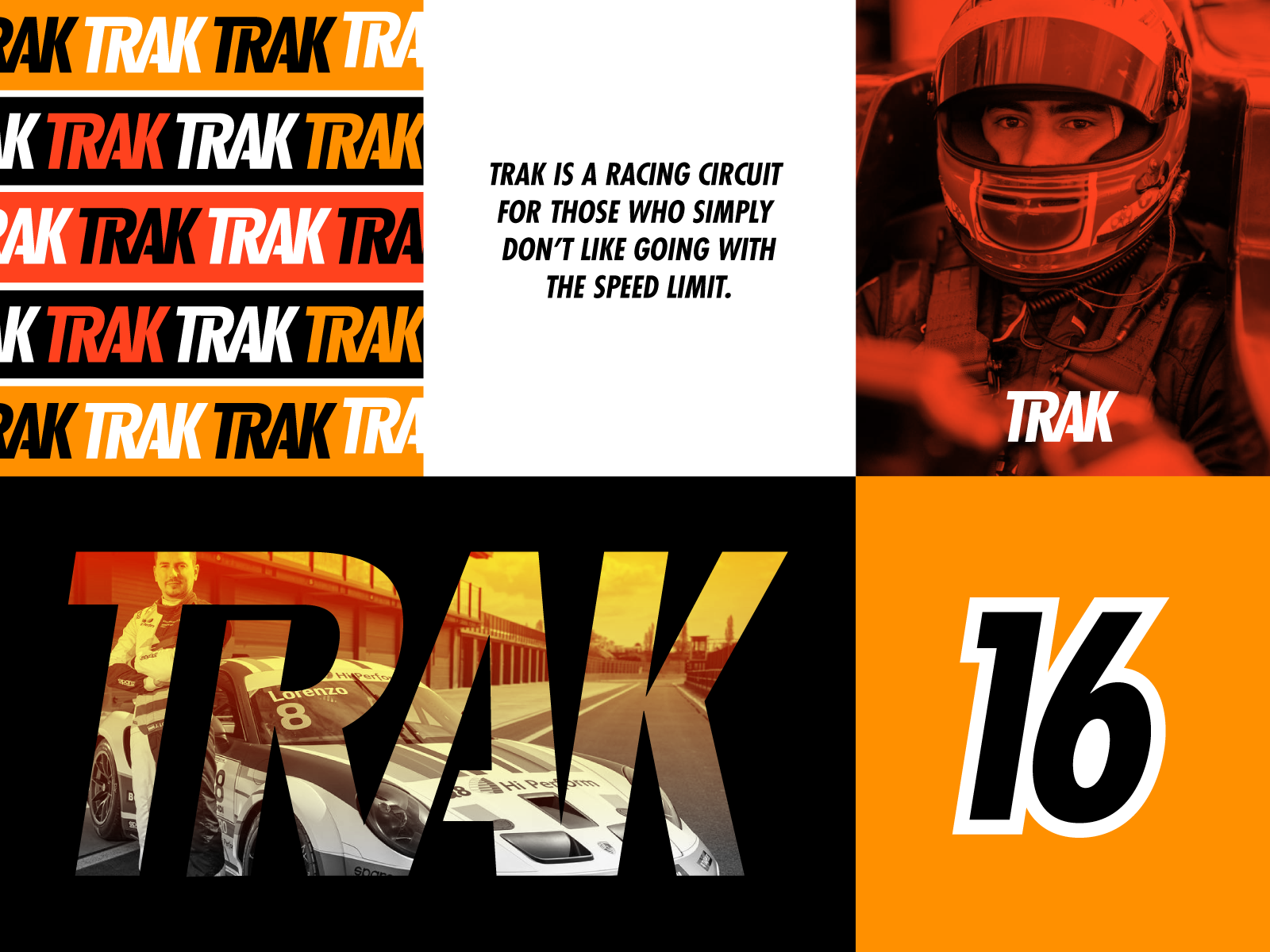 TRAK Brand Identity for Racing Circuit by Mihai Dolganiuc on Dribbble