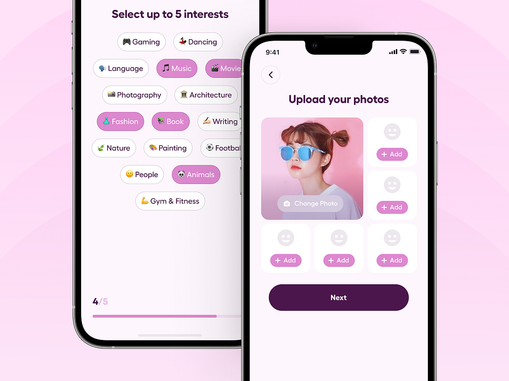 Friendzy - Interest and Profile Set Up by Illiyin Studio on Dribbble