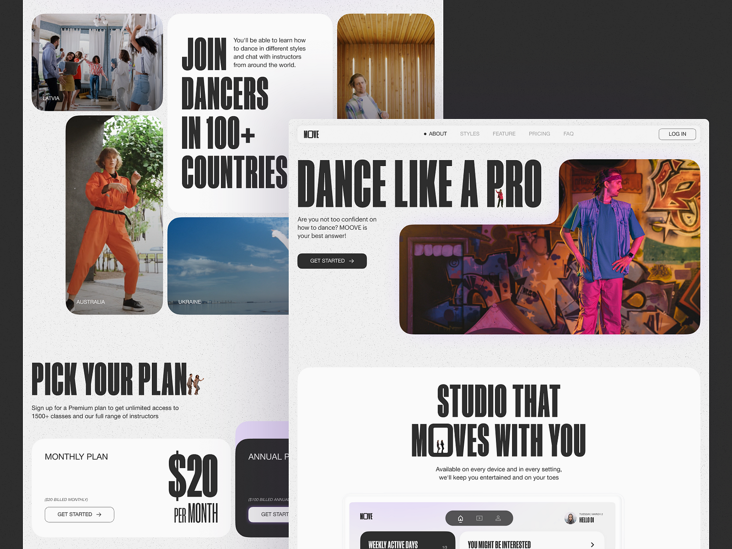 Dance Classes Website Design by tubik UX for tubik on Dribbble