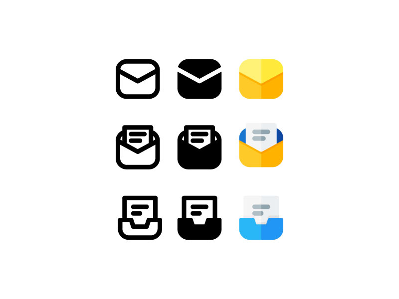 email icons by Radinal Amani Husein on Dribbble