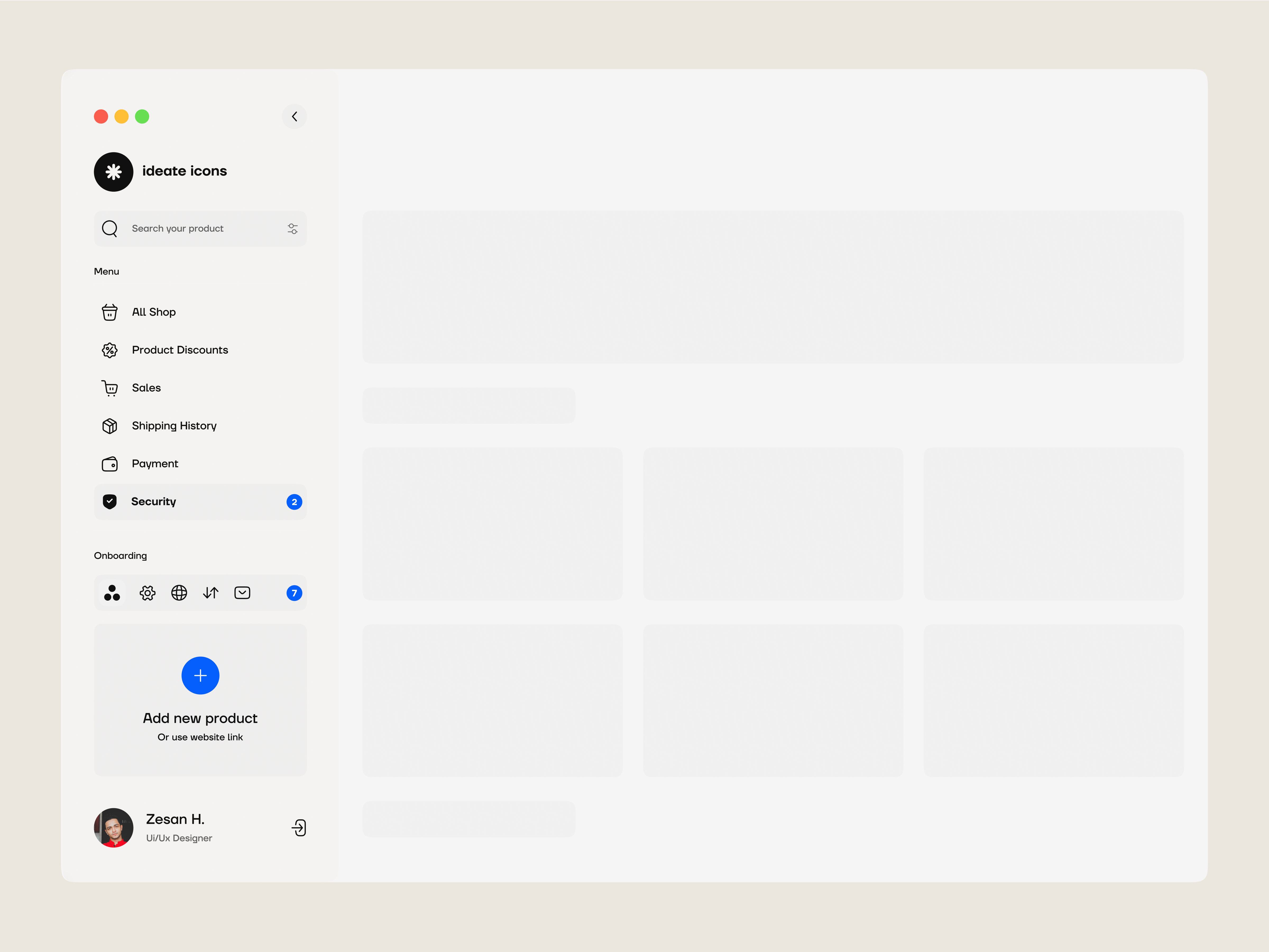 Sidebar Navigation by Zesan h. on Dribbble