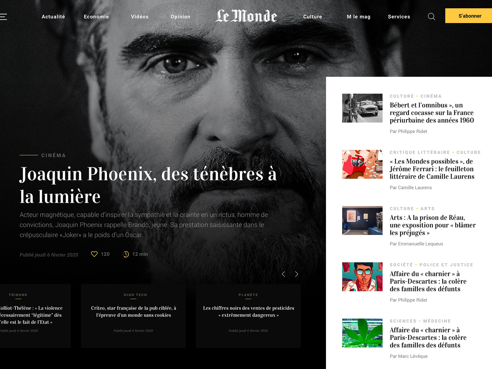 LeMonde redesign by Flhuc on Dribbble
