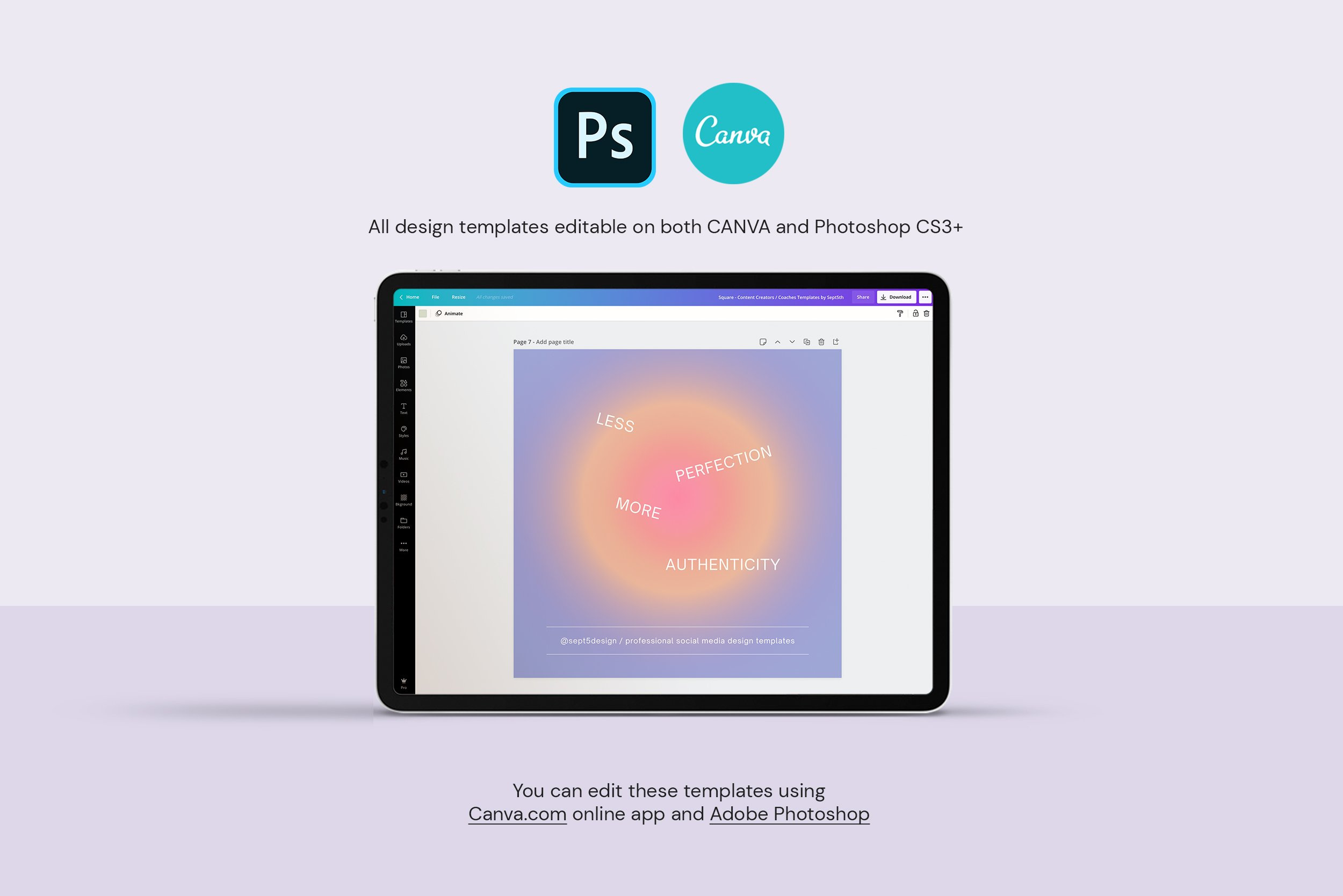 Canva Instagram Gradient Quotes + PS by Sept5th Studio on Dribbble
