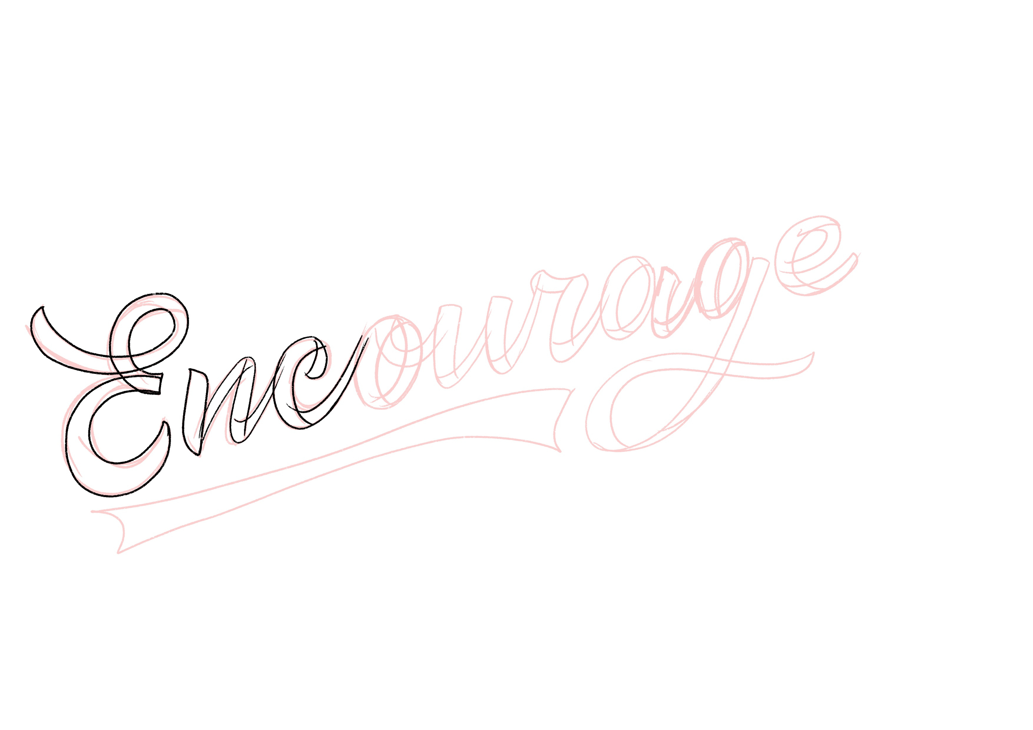 Encourage - Custom type/lettering by Paul Atchison on Dribbble