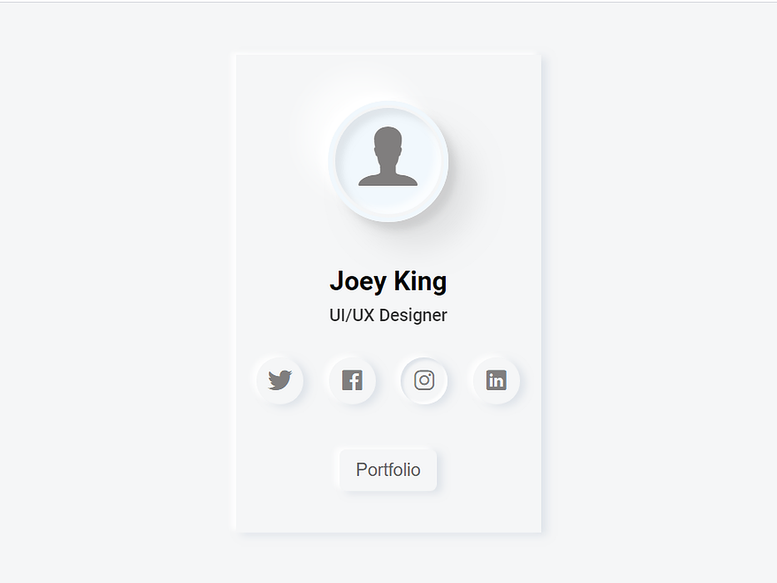 Profile Card | Neumorphism by Farhan AB on Dribbble
