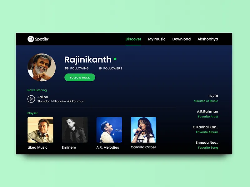 Spotify UI designs, themes, templates and downloadable graphic elements ...