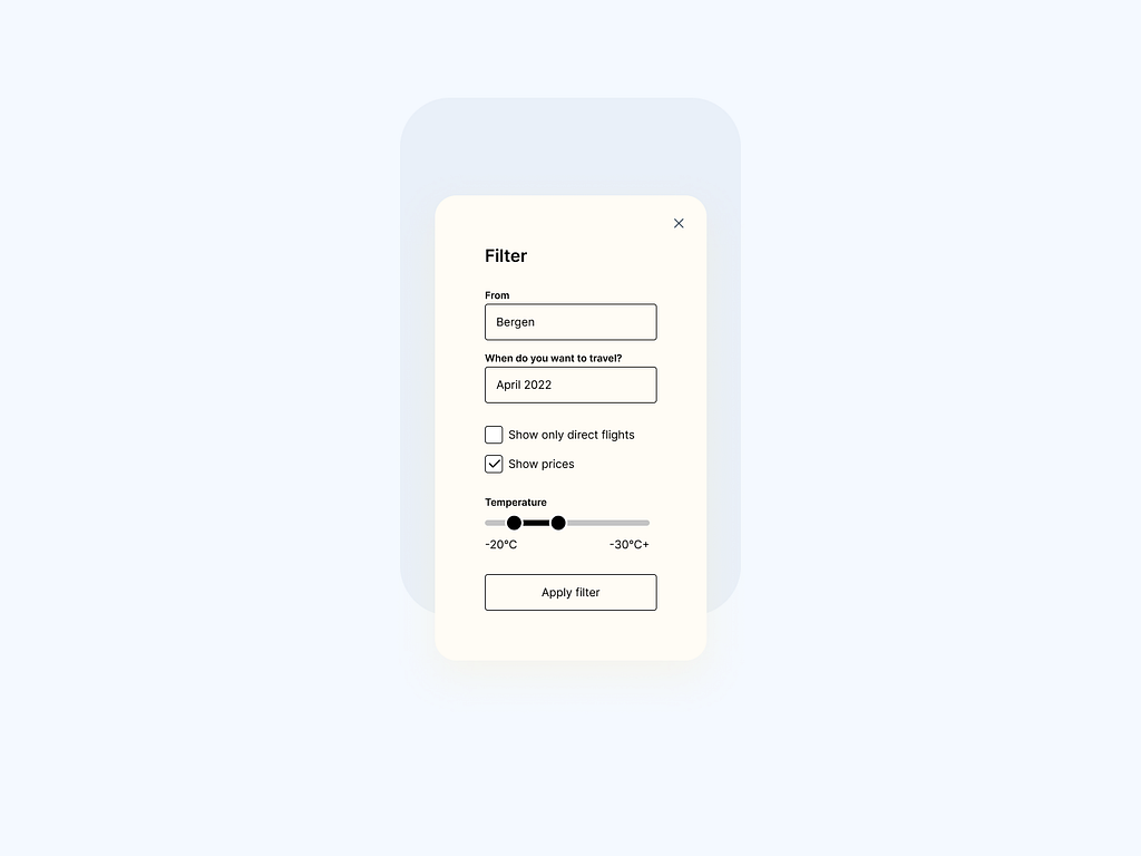 Filter UI Design by Ildiko Gaspar on Dribbble