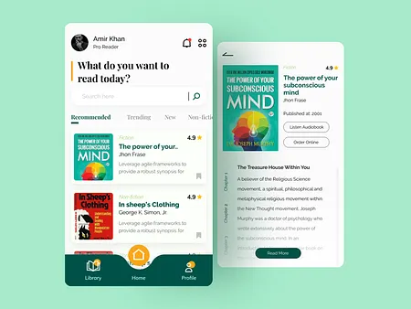 Book Reading App designs, themes, templates and downloadable graphic ...