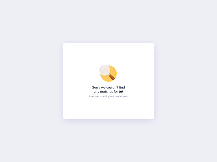 Search Empty State UI Design by Ildiko Gaspar on Dribbble